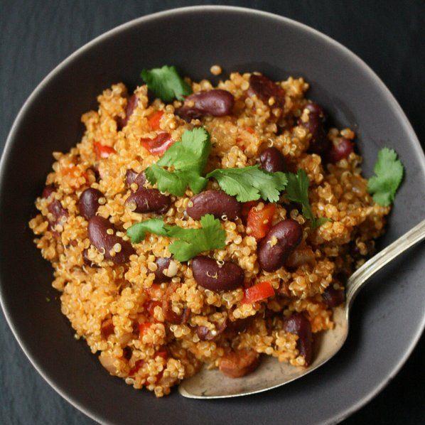 Spanish Quinoa Pilaf With Chorizo And Kidney Beans - Feeding My Kid